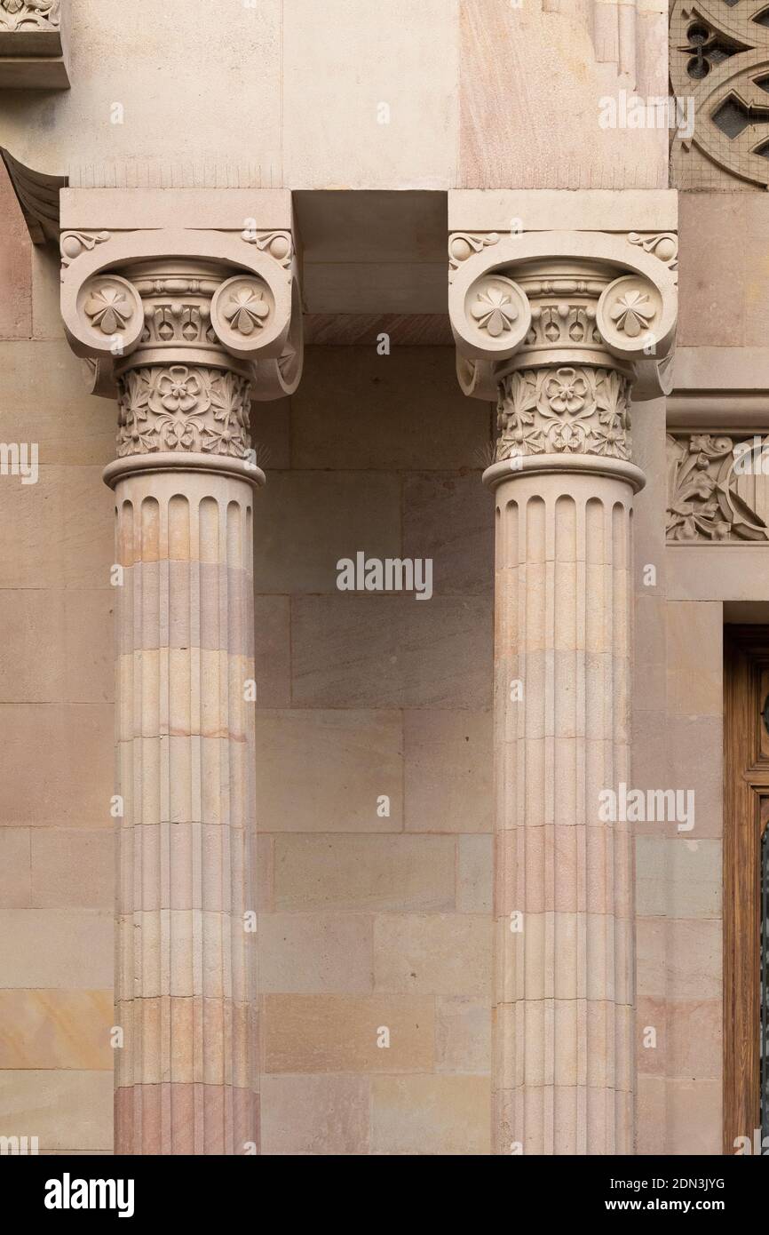 elements of architectural decorations of buildings, columns, arches ...