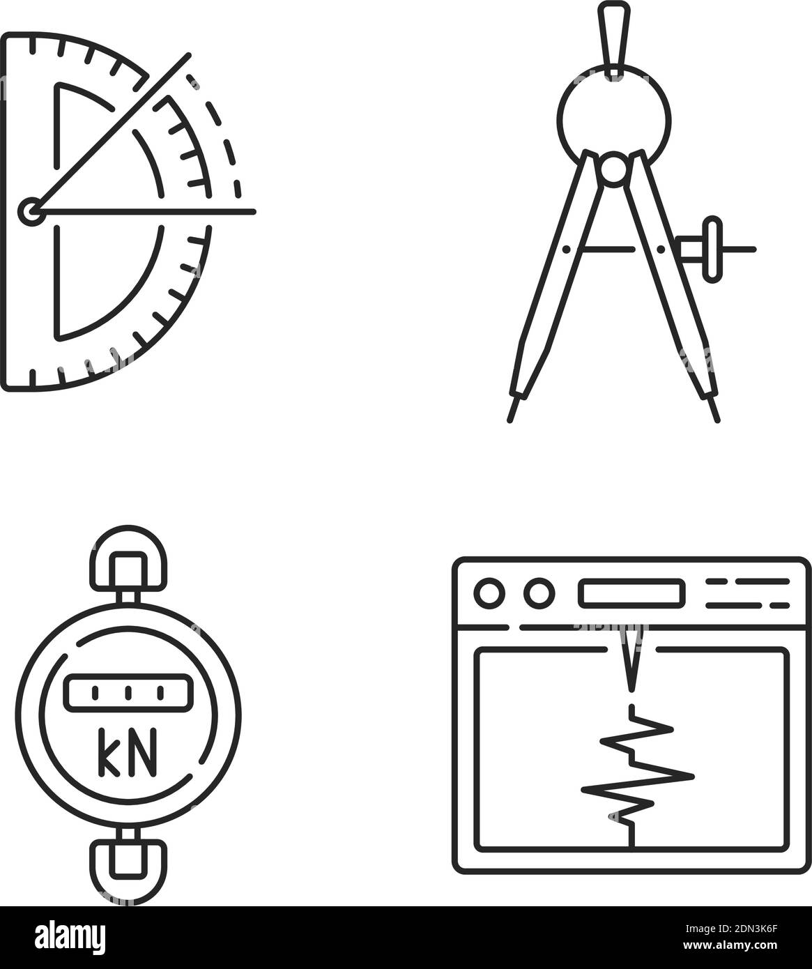 Measurement tools linear icons set Stock Vector Image & Art - Alamy