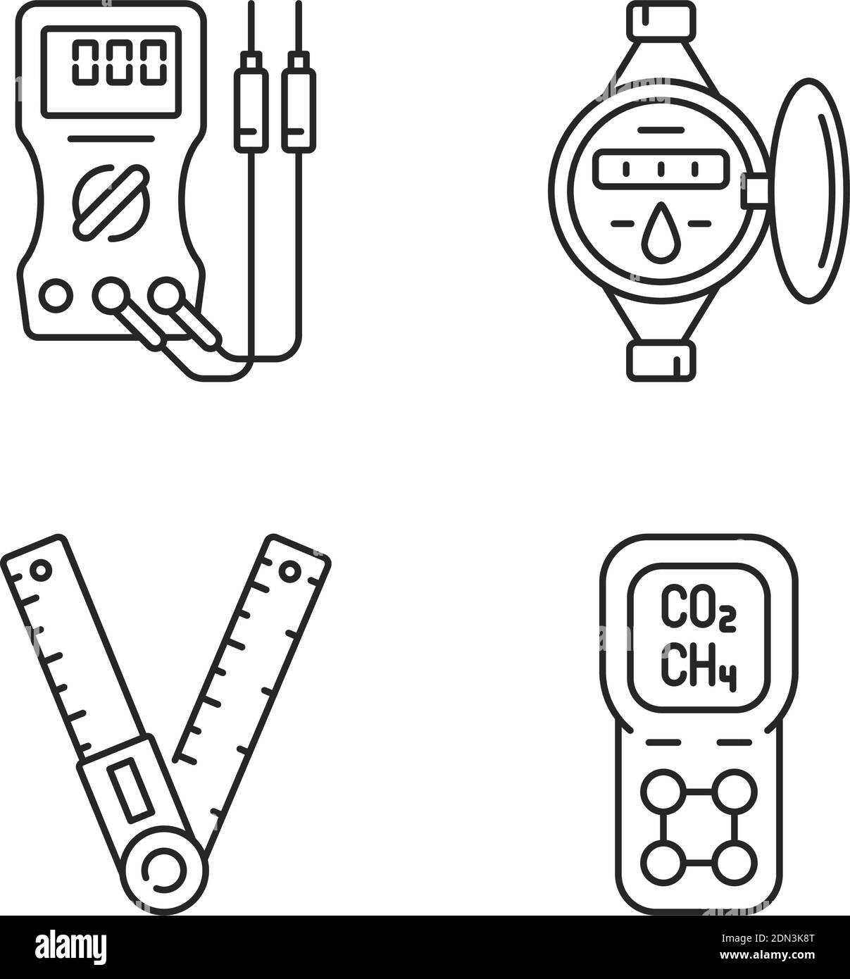 Measurement tools linear icons set Stock Vector Image & Art - Alamy
