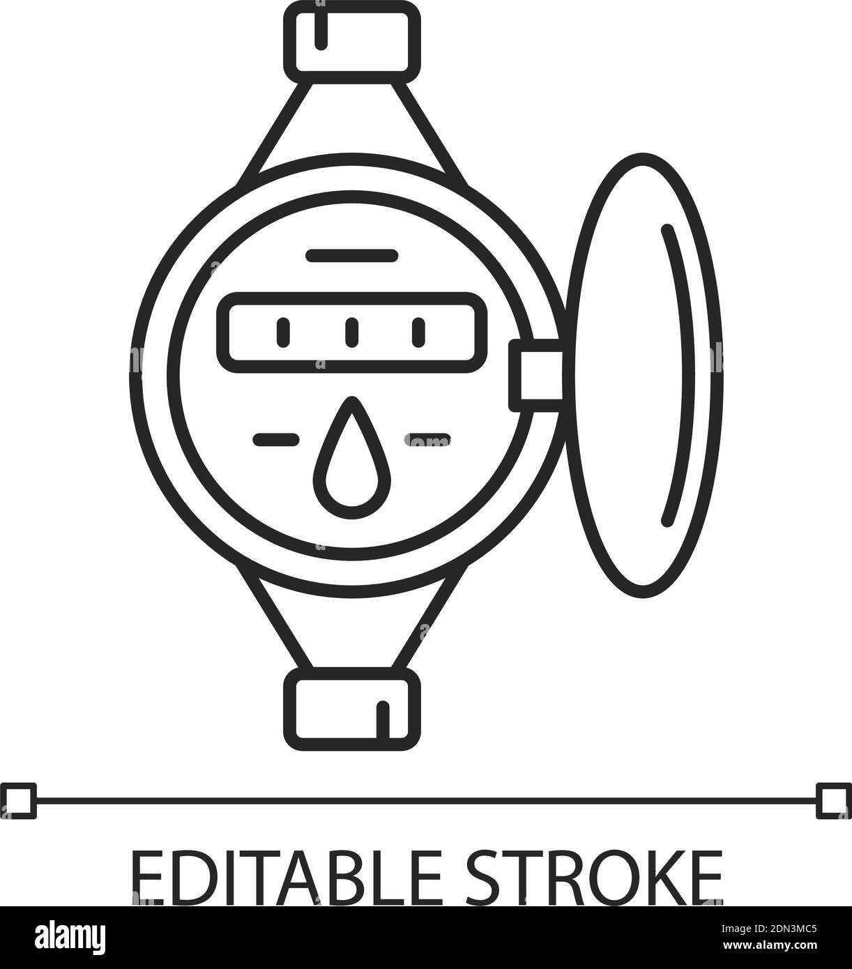 Water meter linear icon Stock Vector Image & Art - Alamy