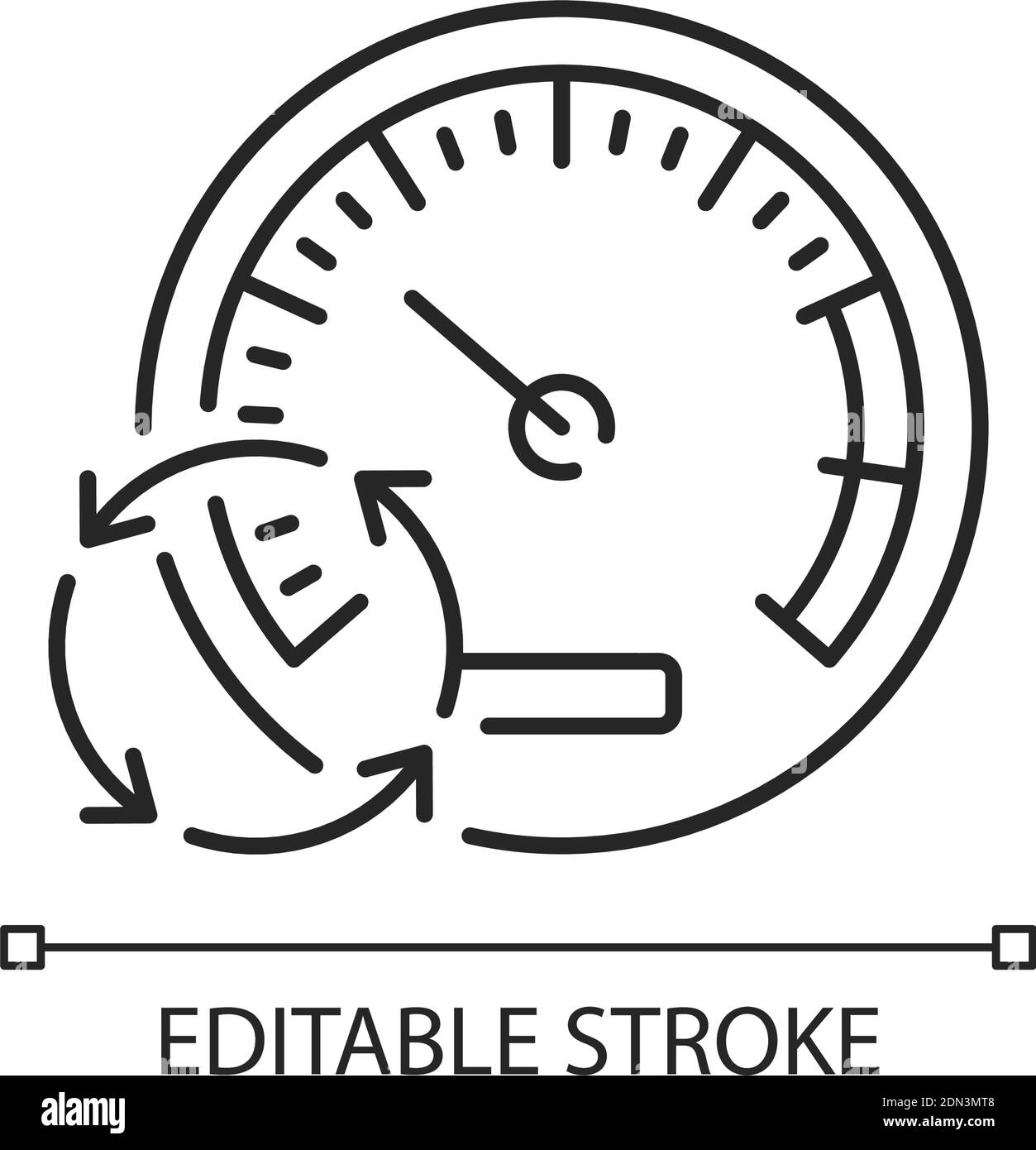 Pressure gauge linear icon Stock Vector Image & Art - Alamy