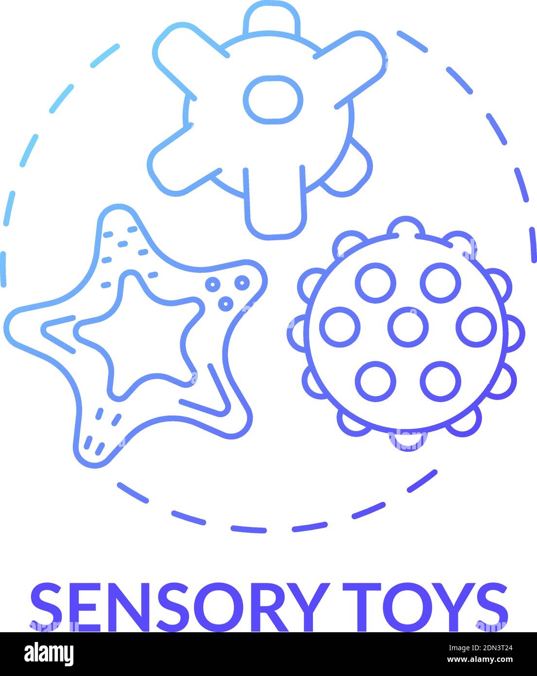 Sensory toys blue gradient concept icon Stock Vector Image & Art - Alamy