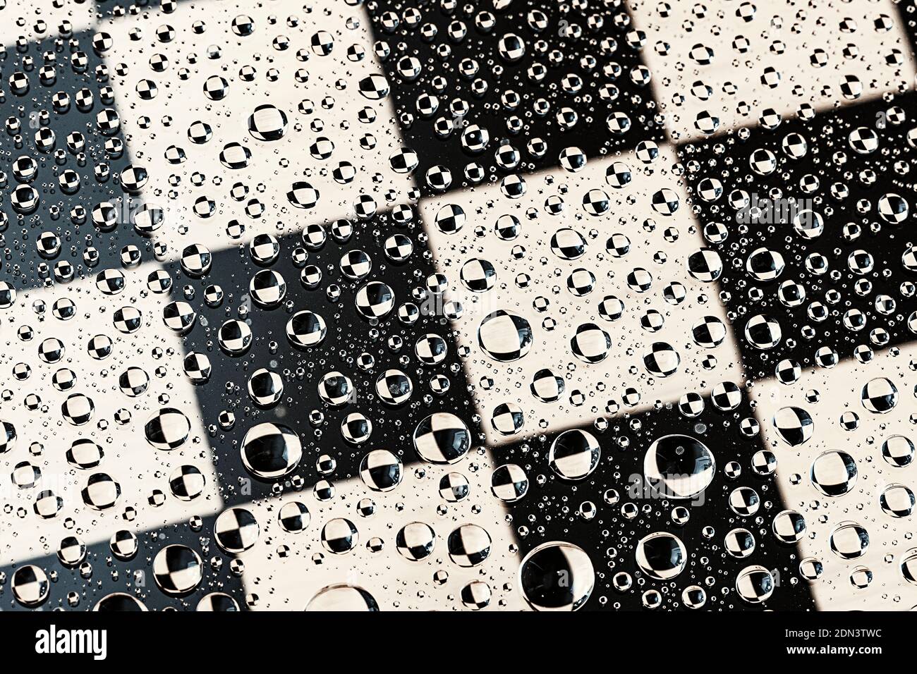 abstract selective focus background on chess theme. water bubbles ...