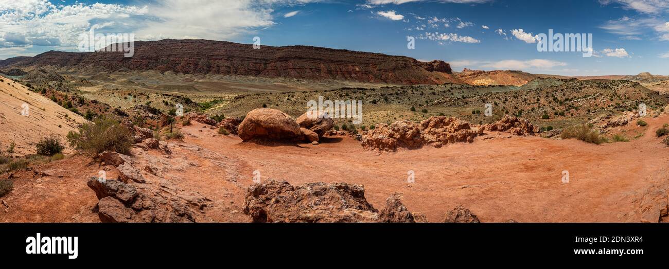 Canyons and eroded sandstone and limestone formations dominate the ...