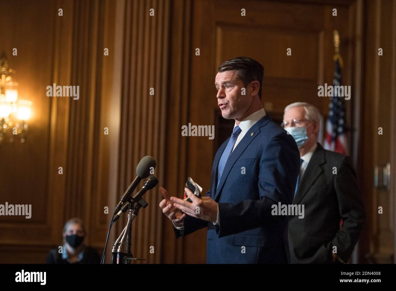 United States Senator Todd Young (Republican of Indiana) speaks during ...