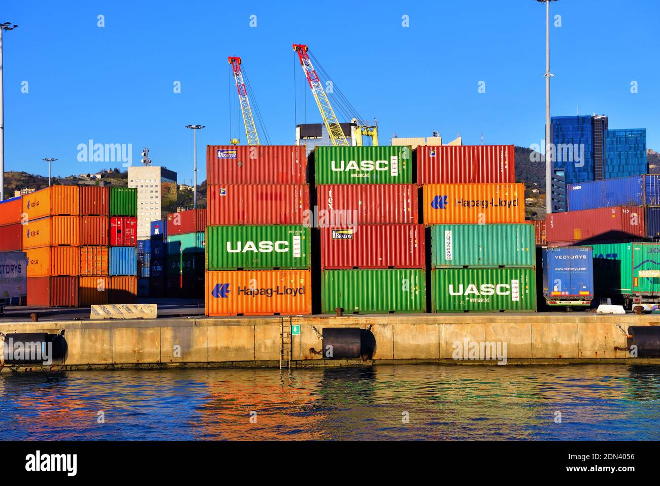 The Container handling inside the port terminal December 13 2020 Genoa ...