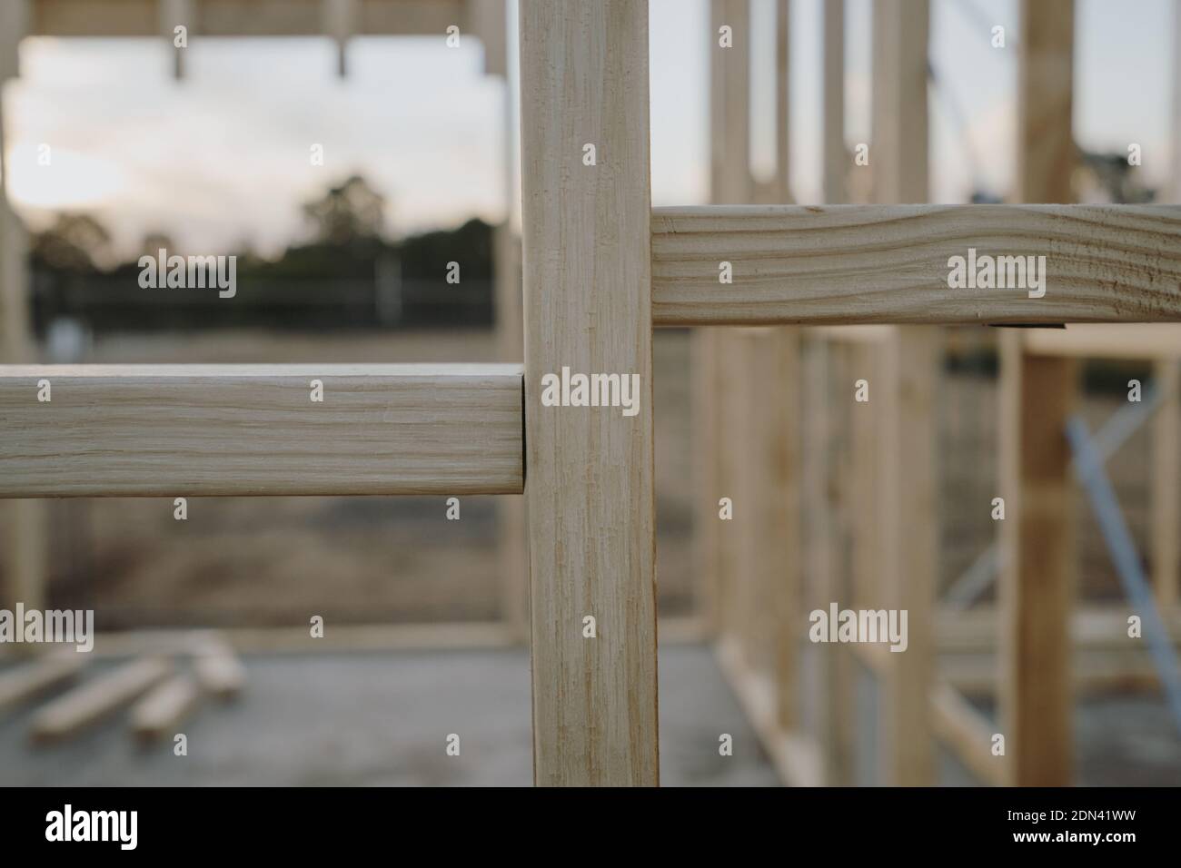 House Stud Wall Being Built Stock Photo - Alamy