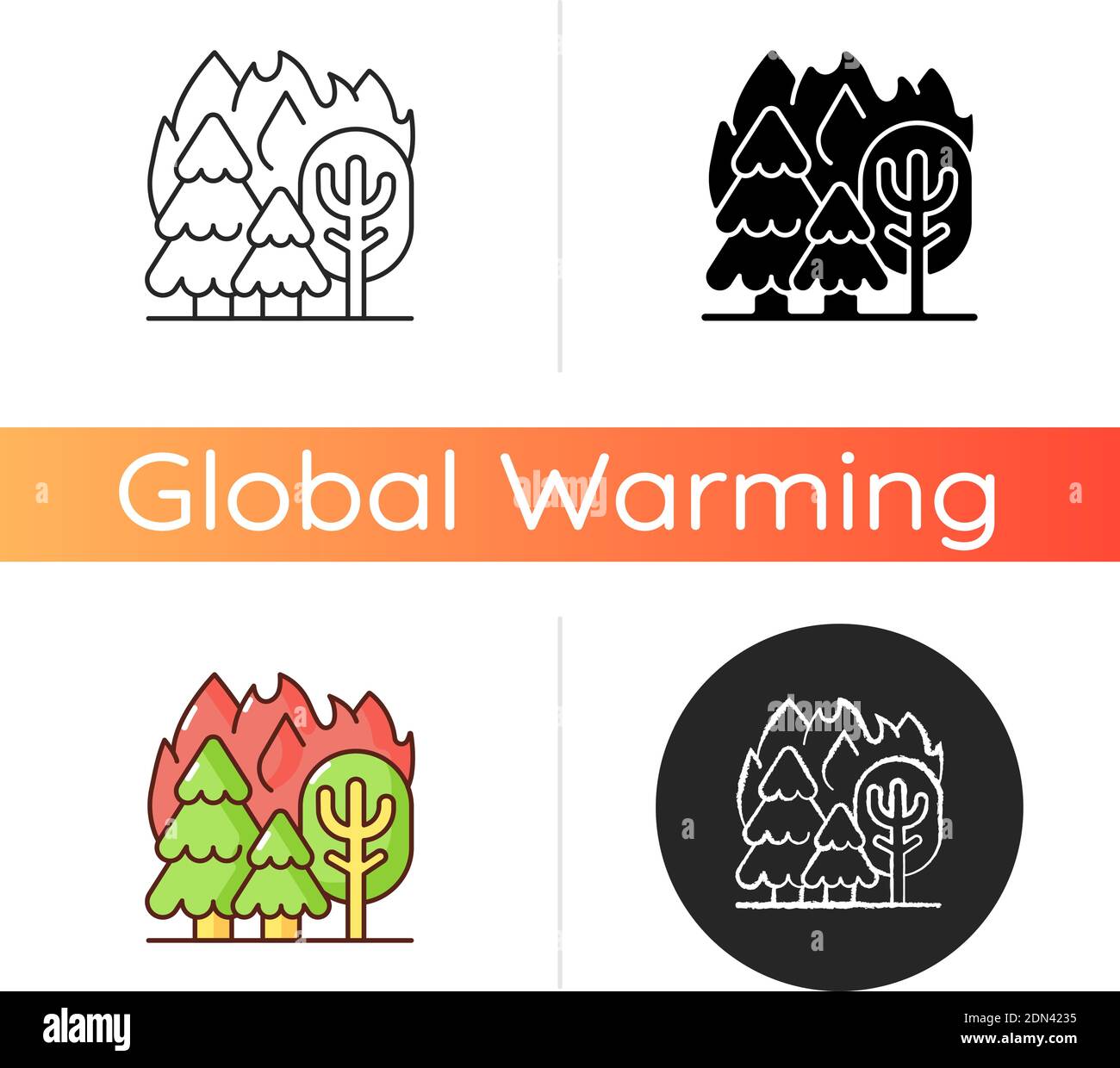 Fires warming Stock Vector Images - Alamy
