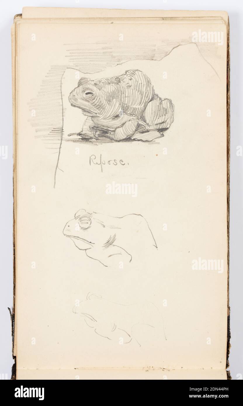 Sketchbook Page, Kenyon Cox, American, 1856–1919, Graphite on paper ...