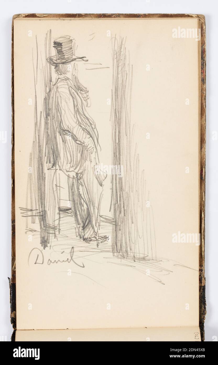 Sketchbook Page: Daniel, Kenyon Cox, American, 1856–1919, Graphite on ...