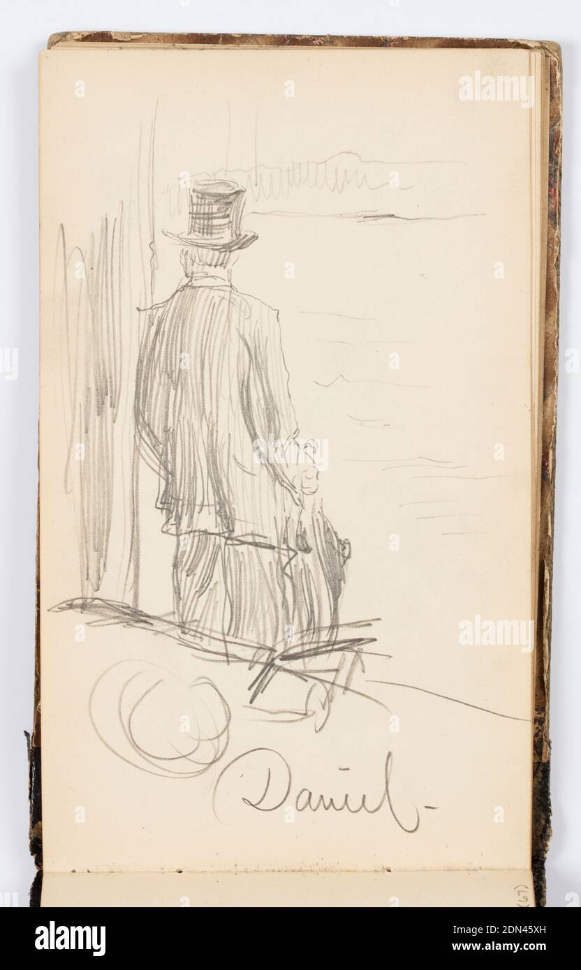Sketchbook Page: Daniel, Kenyon Cox, American, 1856–1919, Graphite on ...