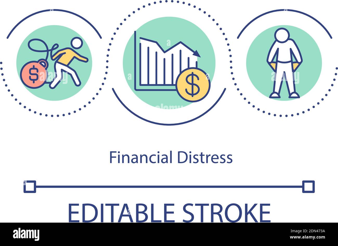 Financial distress concept icon Stock Vector Image & Art - Alamy