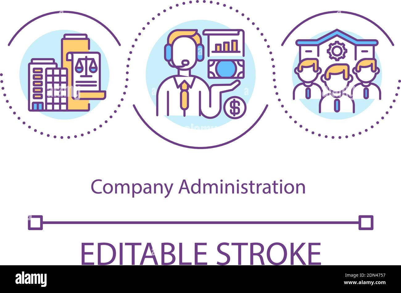 Company administration concept icon Stock Vector Image & Art - Alamy