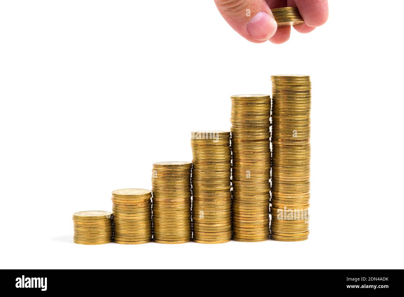 Stacking coins Cut Out Stock Images & Pictures - Alamy