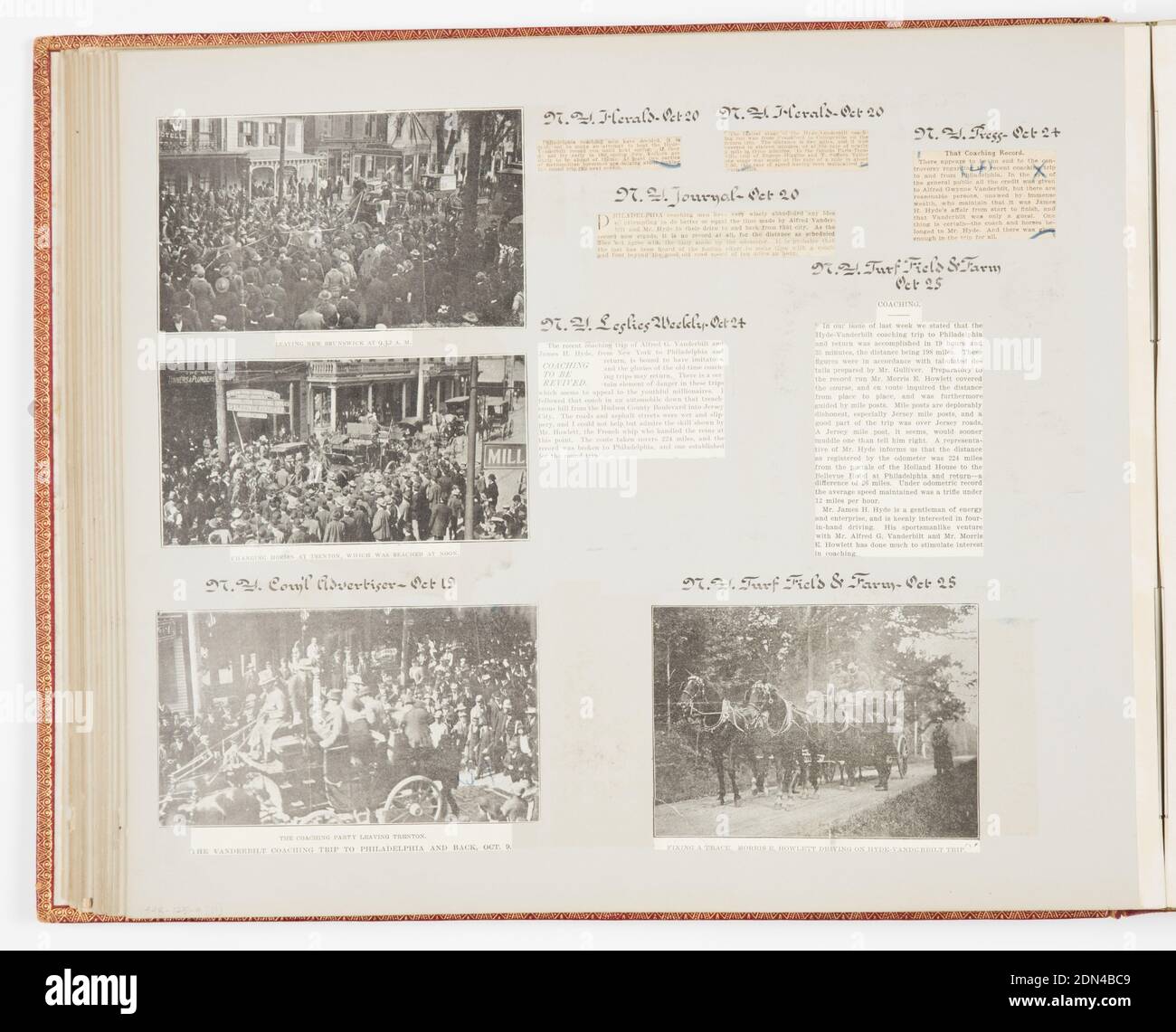 Commemorative Scrapbook Documenting the 1901 Record Breaking Coach Race ...
