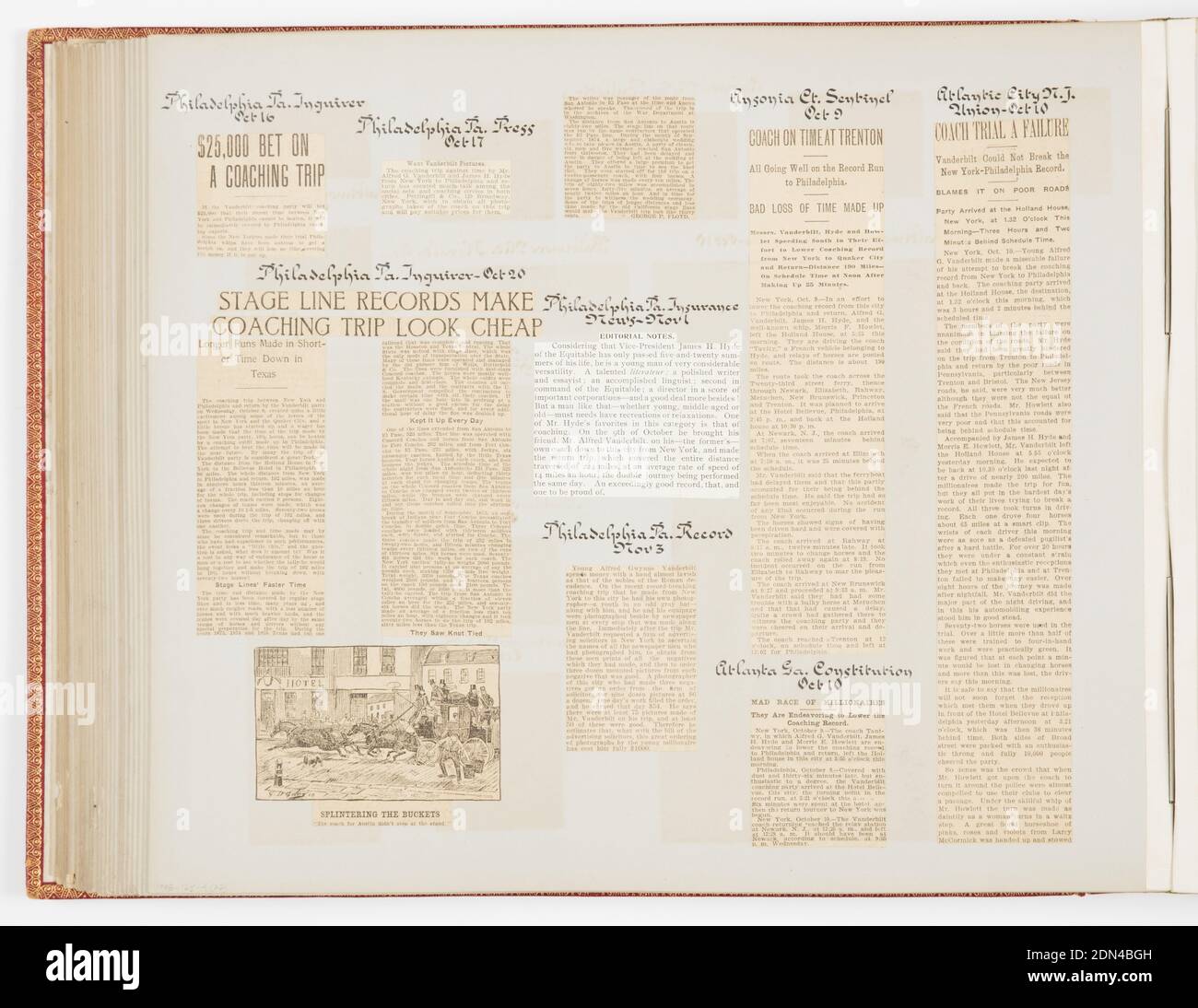 Commemorative Scrapbook Documenting the 1901 Record Breaking Coach Race ...