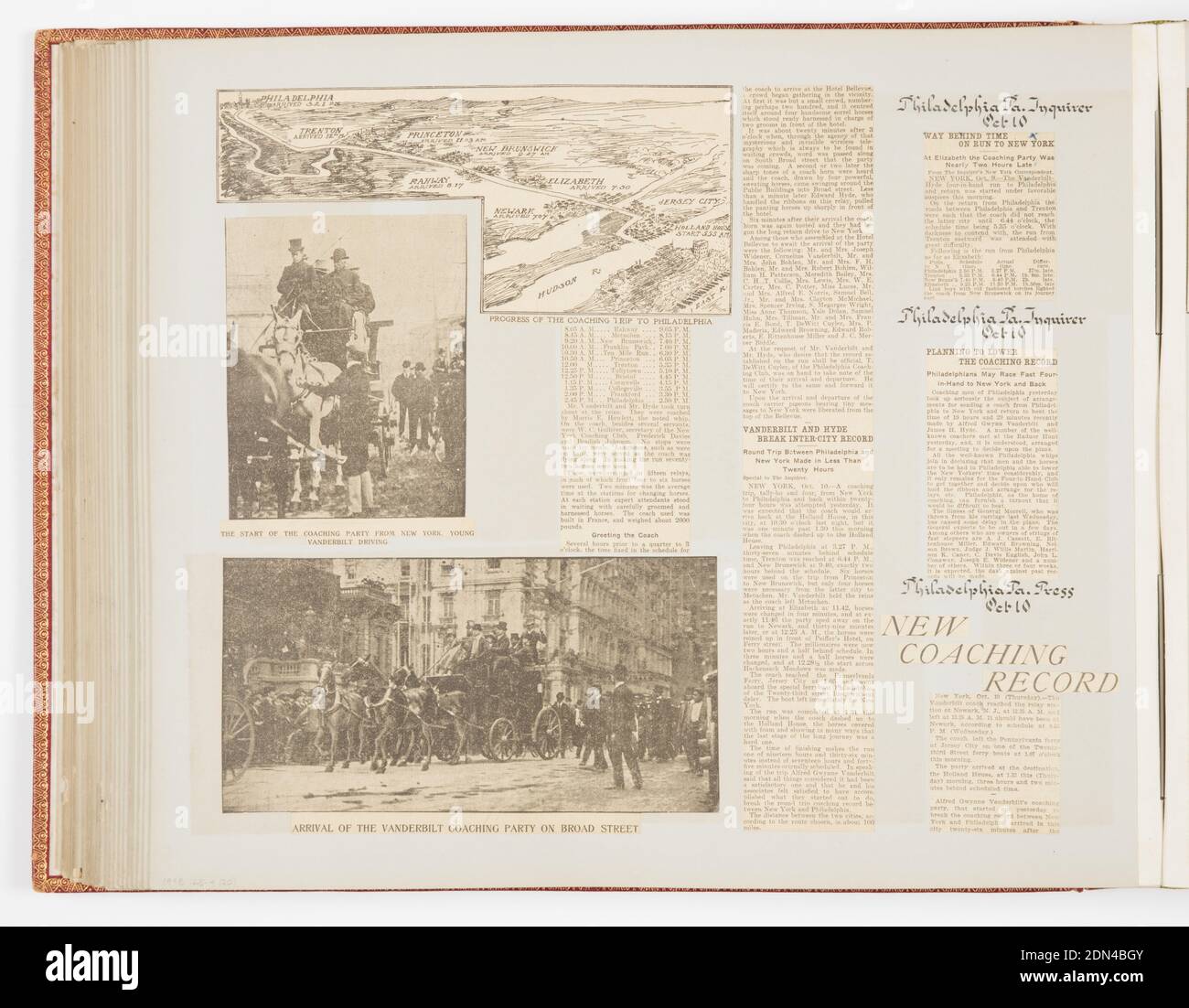 Commemorative Scrapbook Documenting the 1901 Record Breaking Coach Race ...