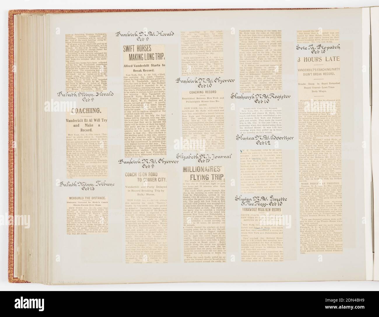 Commemorative Scrapbook Documenting the 1901 Record Breaking Coach Race ...