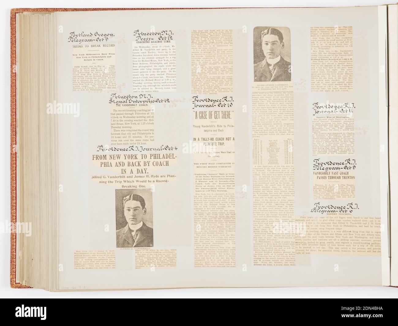 Commemorative Scrapbook Documenting the 1901 Record Breaking Coach Race ...