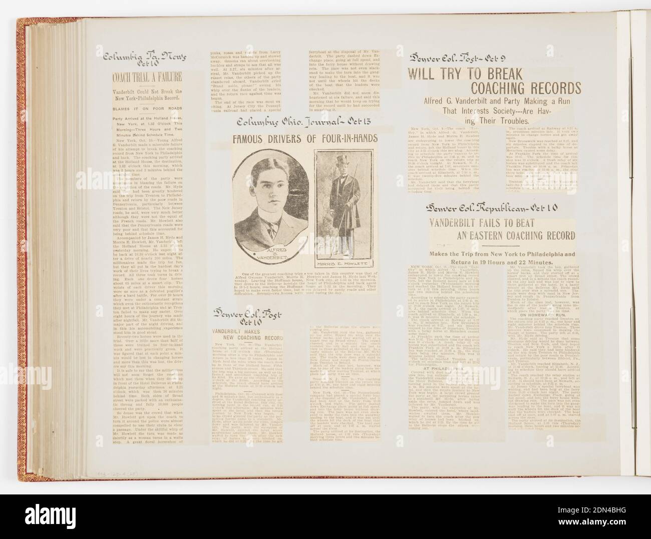 Commemorative Scrapbook Documenting the 1901 Record Breaking Coach Race ...
