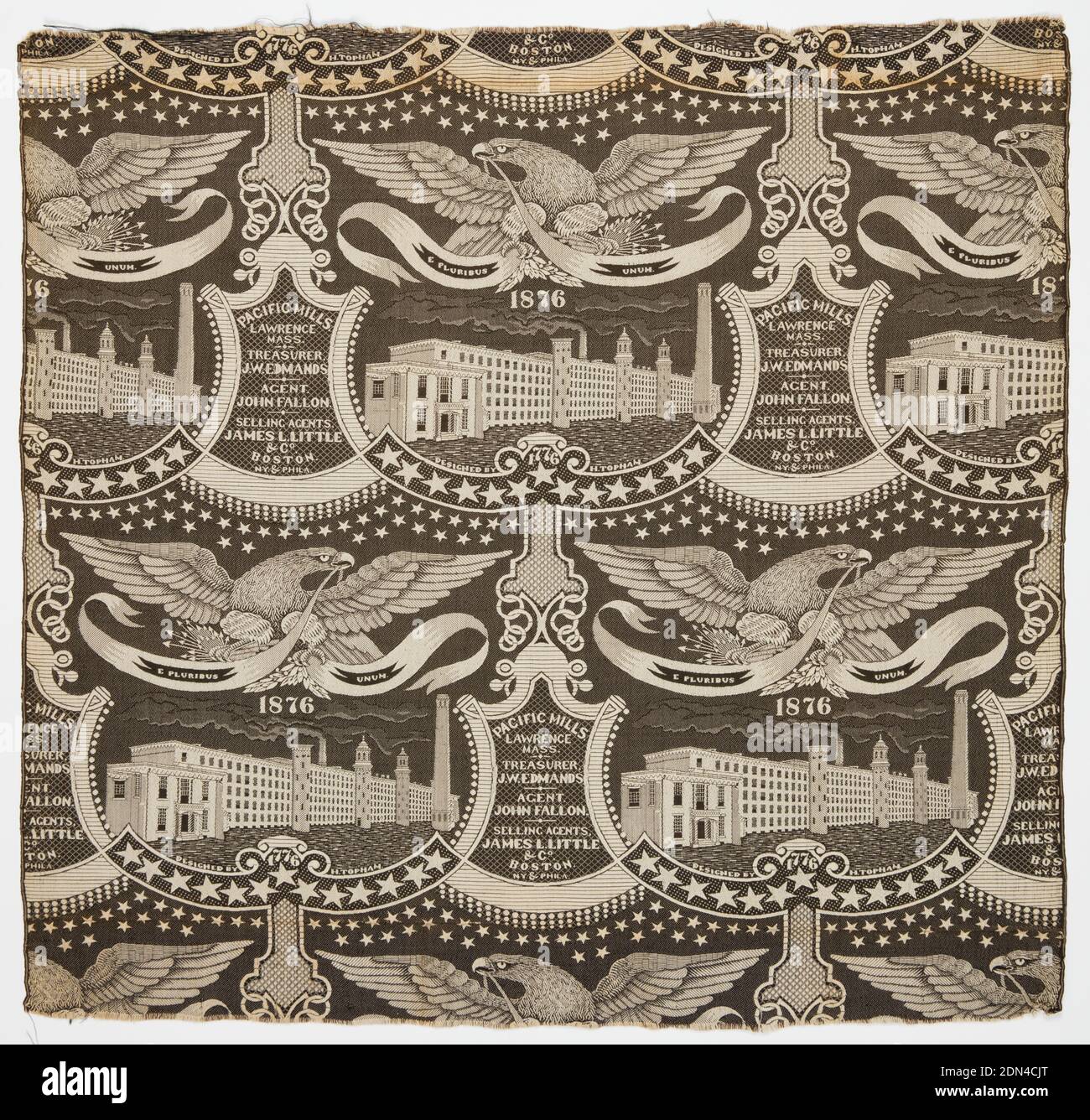 Textile, Pacific Mills, H. Topham, Medium: silk, cotton, wool Technique ...