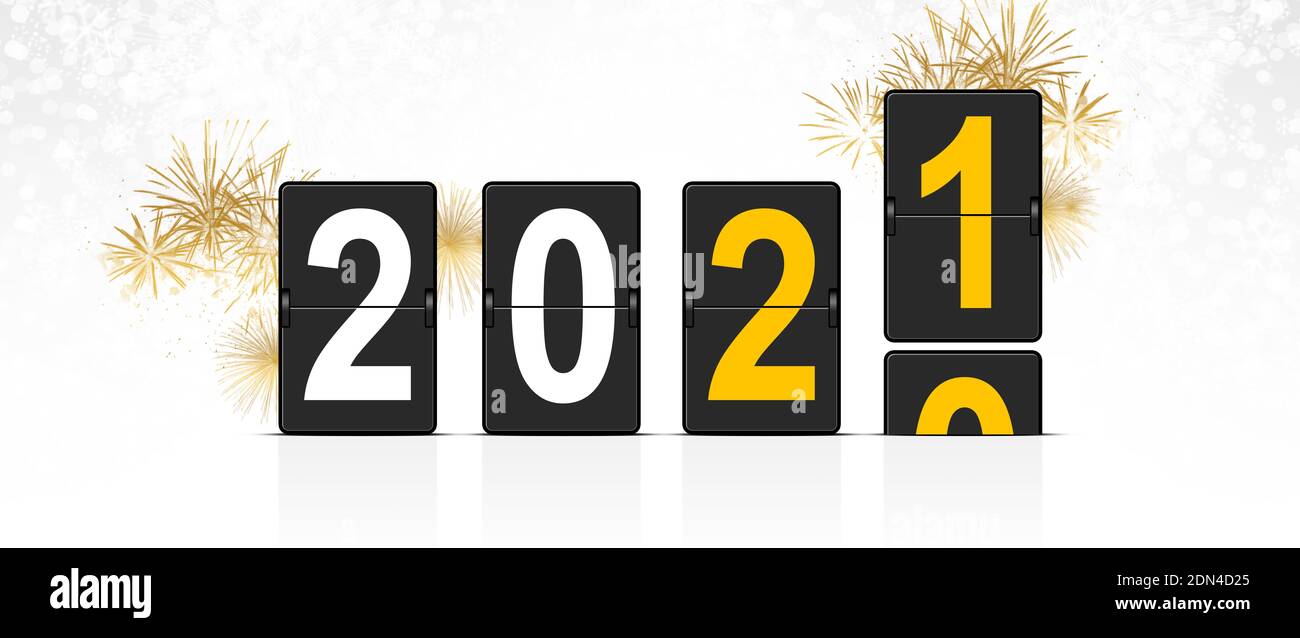 Creative design concept for the new year festival. 3D illustration ...