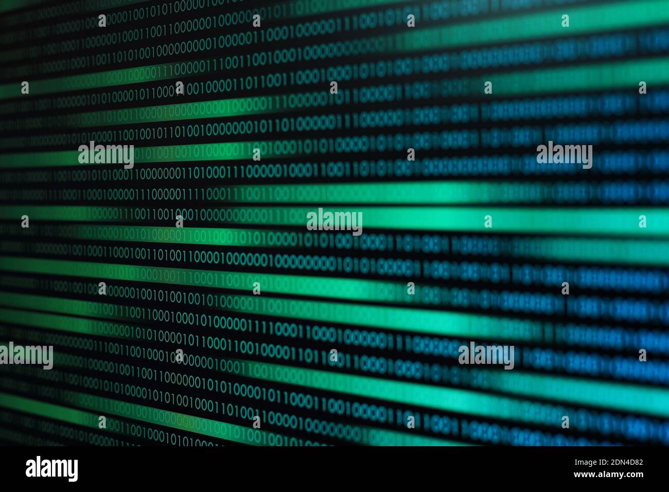 Full Frame Shot Of Binary Numbers On Screen Stock Photo - Alamy