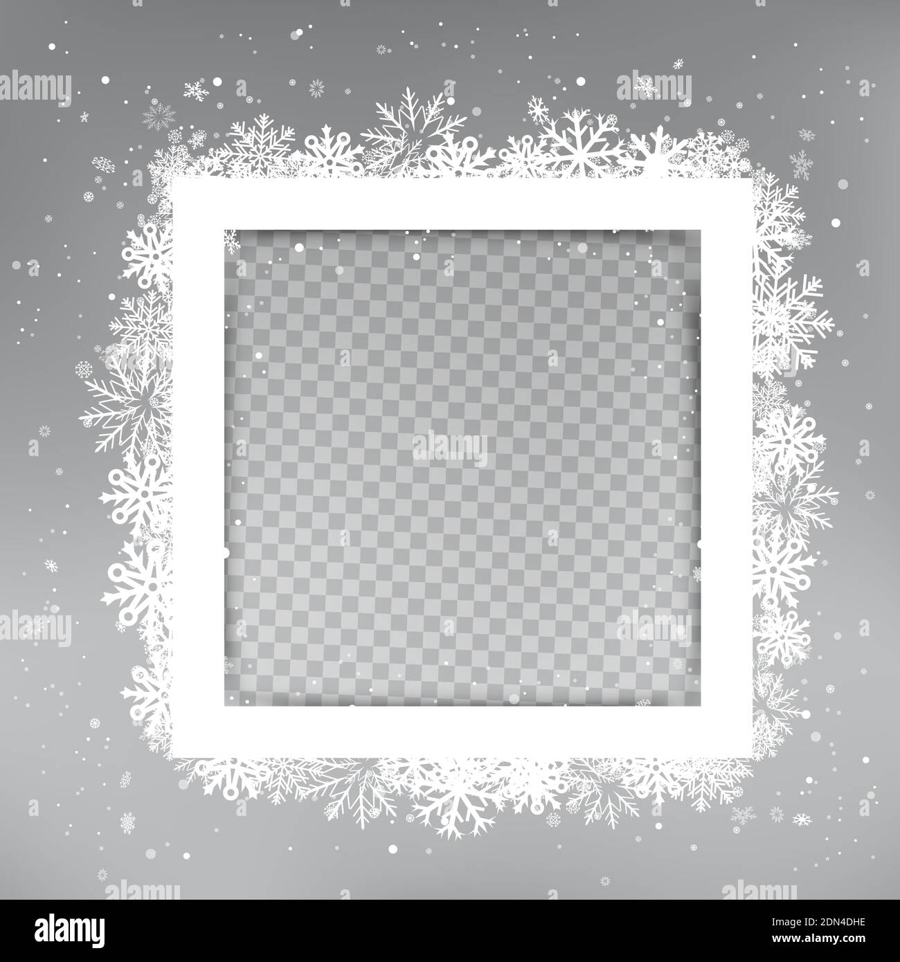 Christmas winter square photo frame Stock Vector Image & Art - Alamy