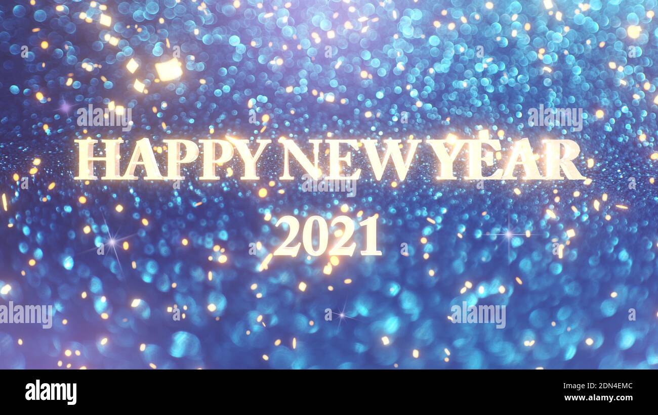 Creative design concept for the new year festival. 3D illustration ...