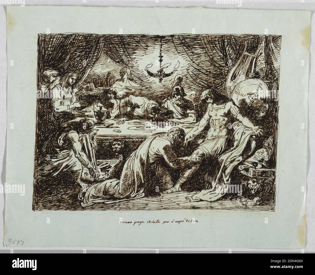 Priam shown kneeling hi-res stock photography and images - Alamy