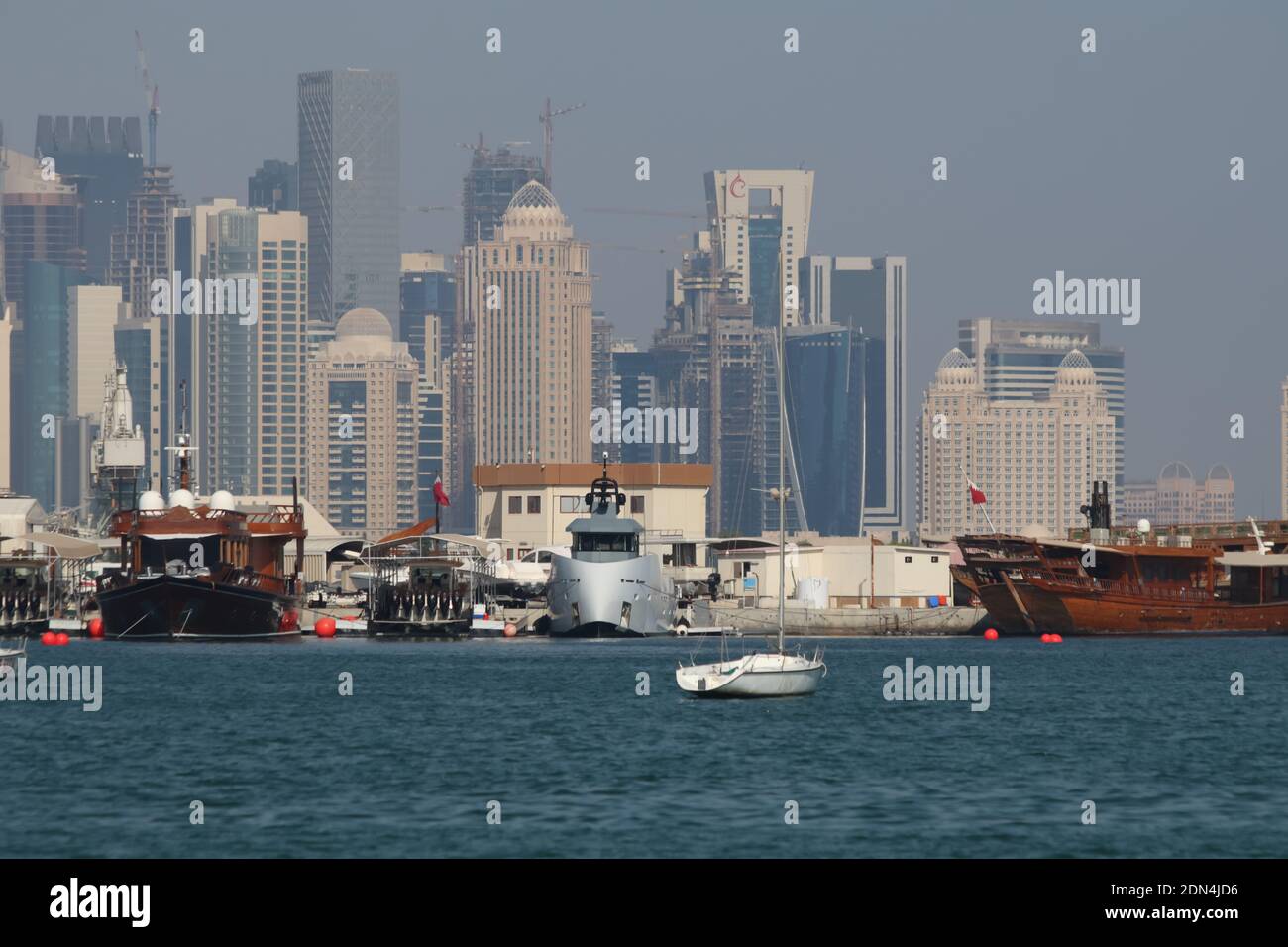A view of Doha Port in Qatar Stock Photo - Alamy