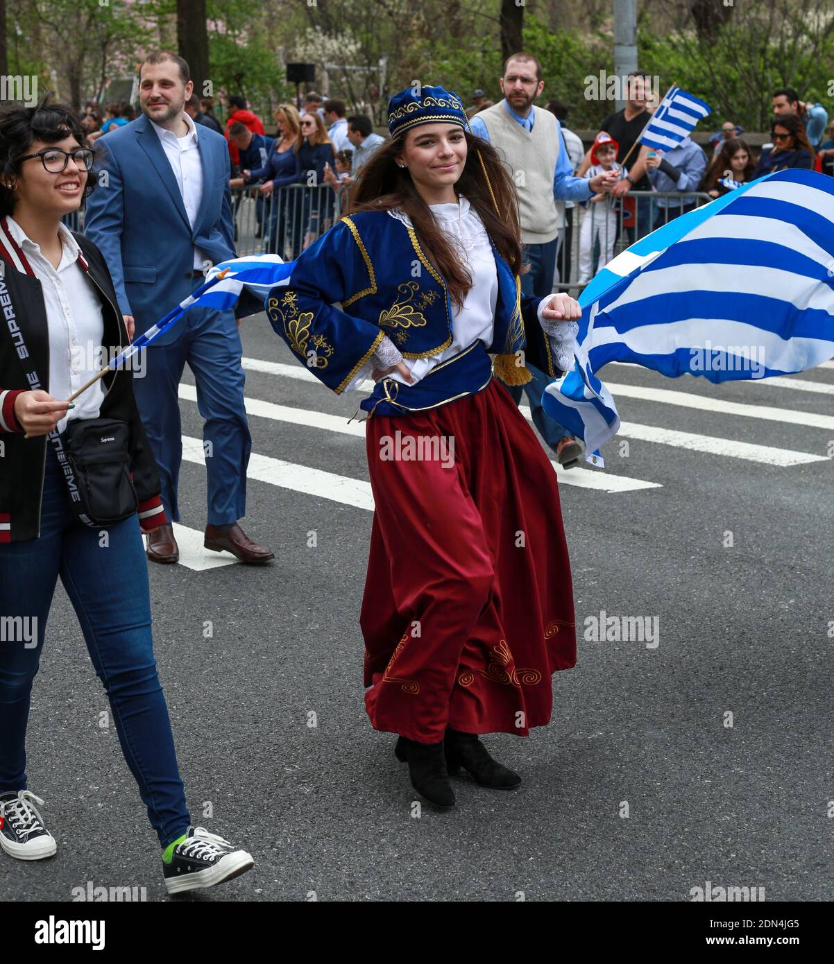 Greek Day parade in New York city , celebrating the countries ...