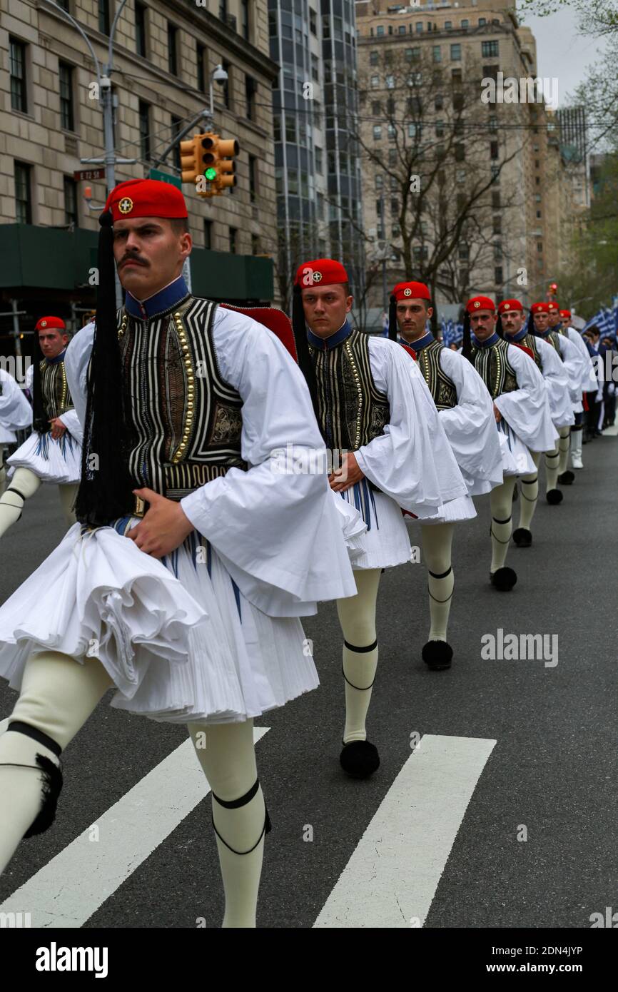 Greek Day parade in New York city , celebrating the countries ...