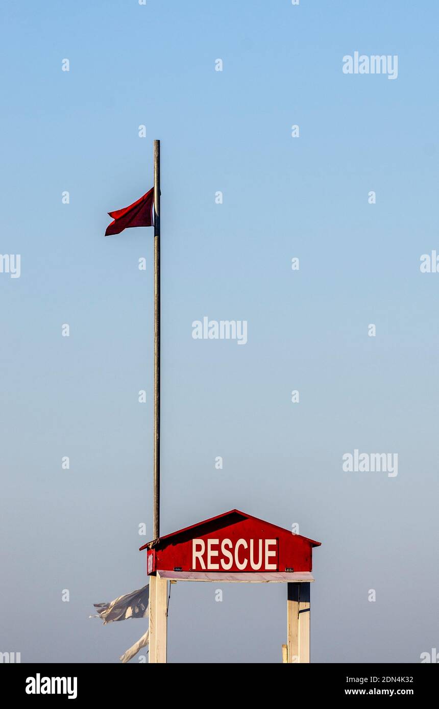 Lifeguard station at the sea Stock Photo - Alamy