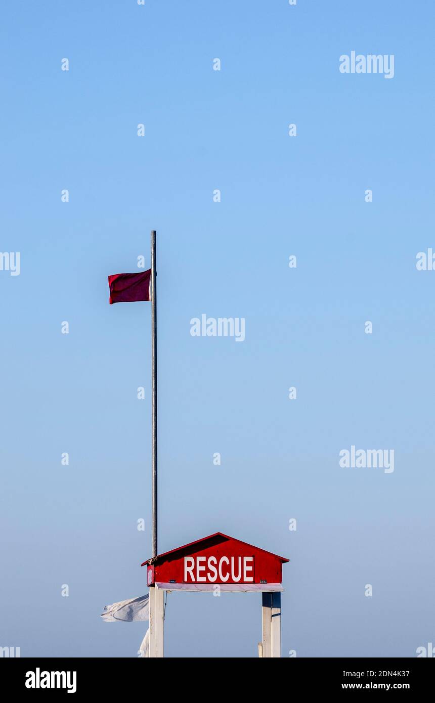 Lifeguard station at the sea Stock Photo - Alamy