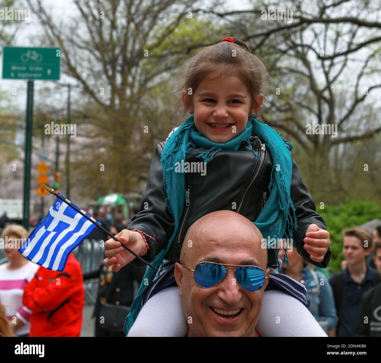 Greek Day parade in New York city , celebrating the countries ...