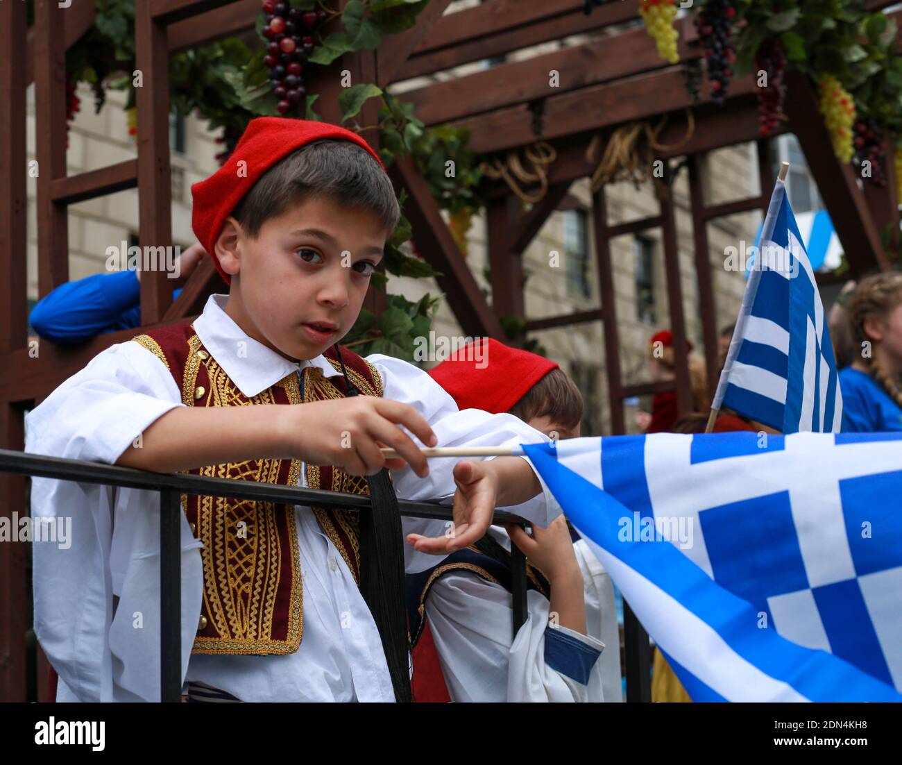 Greek Day parade in New York city , celebrating the countries ...