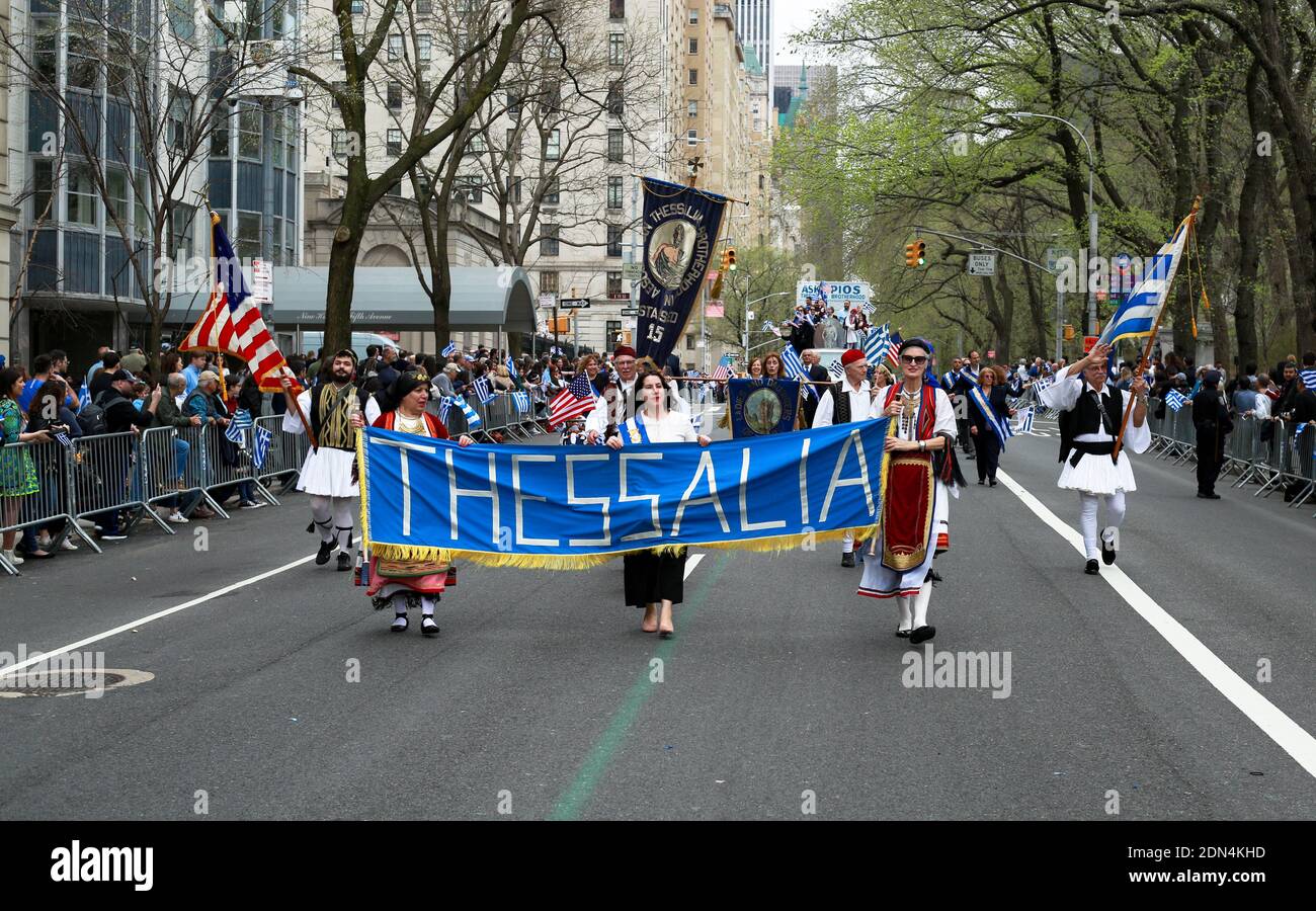 Greek Day parade in New York city , celebrating the countries ...