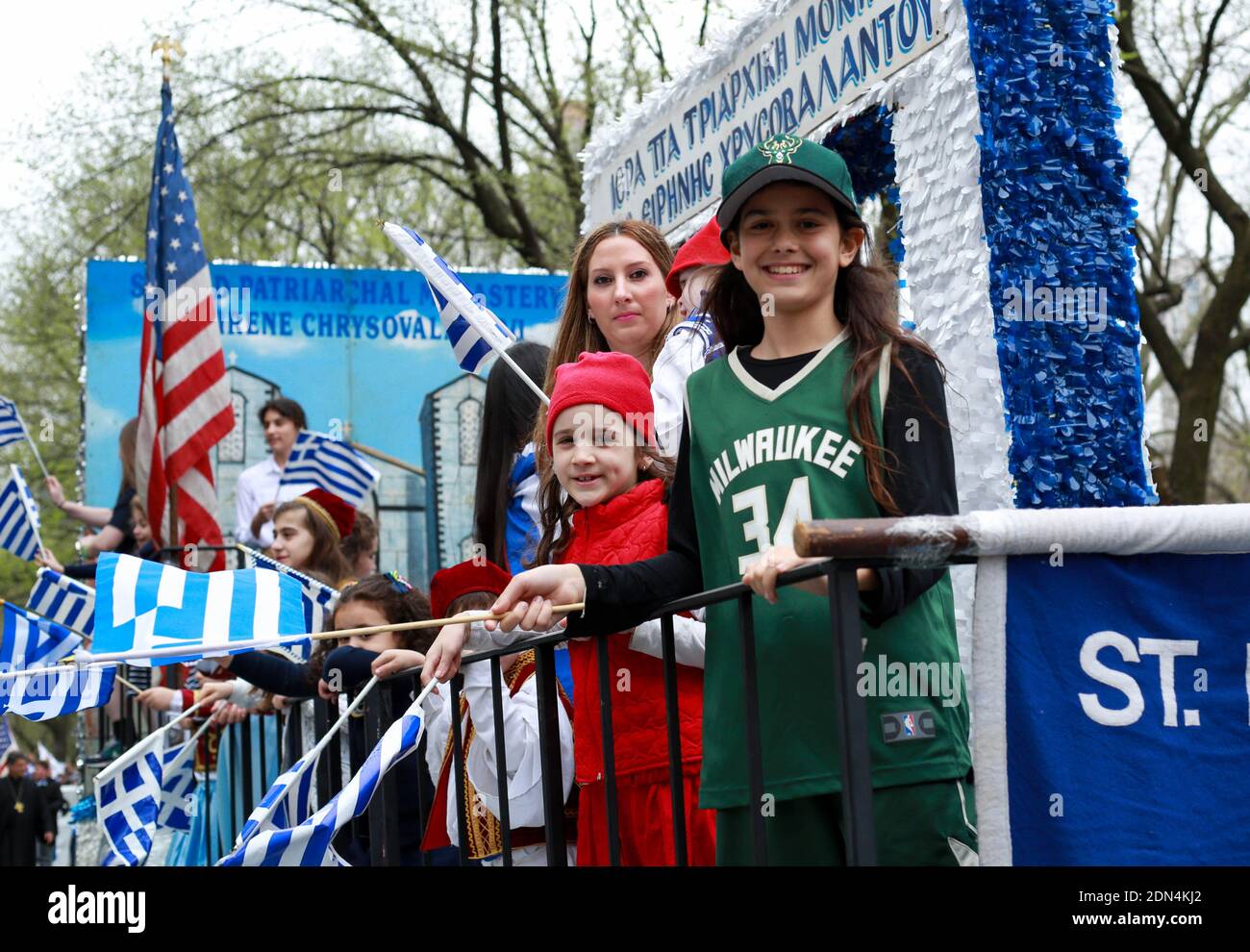 Greek Day parade in New York city , celebrating the countries ...
