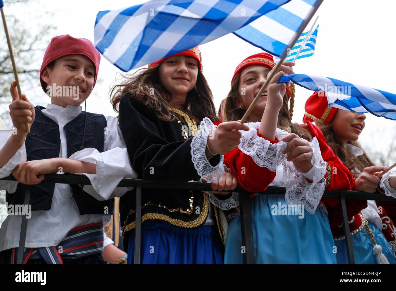 Greek Day parade in New York city , celebrating the countries ...