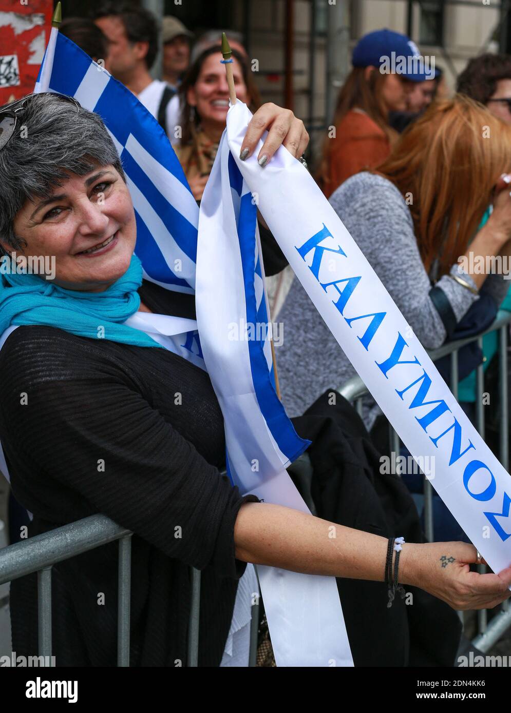 Greek Day parade in New York city , celebrating the countries ...