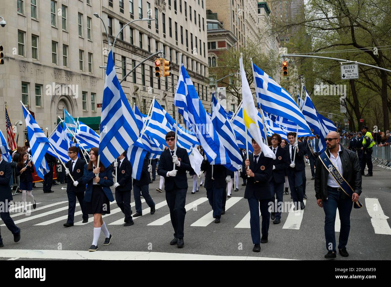 Greek Day parade in New York city , celebrating the countries ...
