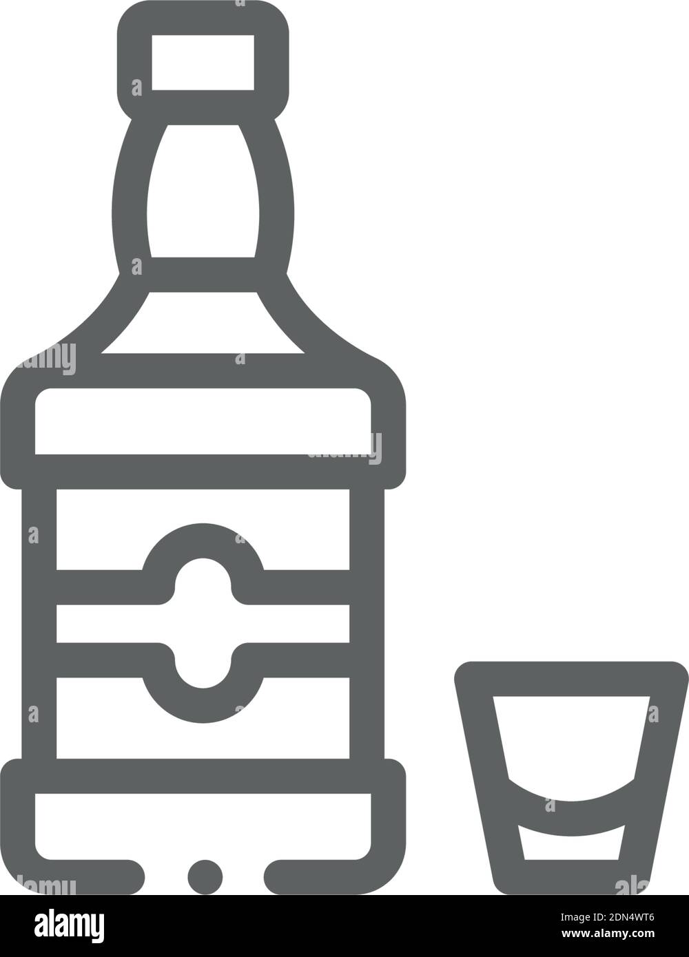 whiskey vector icon modern simple vector illustration Stock Vector ...