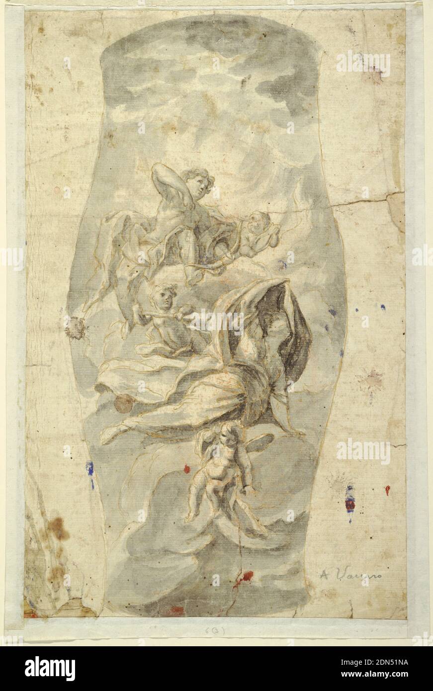 Ceiling Design with Apollo, Domenico Antonio Vaccaro, Italian, 1678 ...