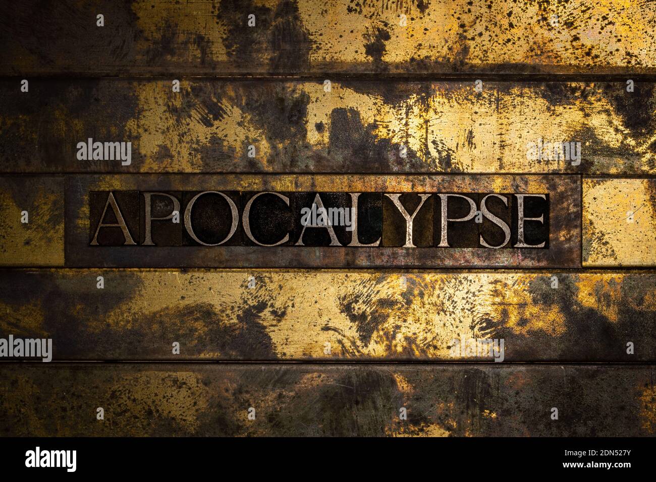 Apocalypse text formed real hi-res stock photography and images - Alamy