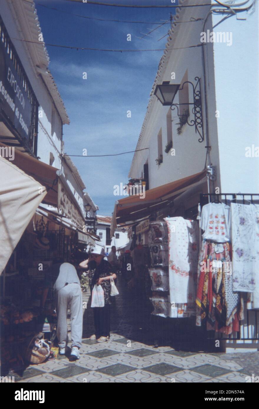 SEVILLE, SPAIN 10 JULY 1989: Sevilla street view in Spain Stock Photo ...