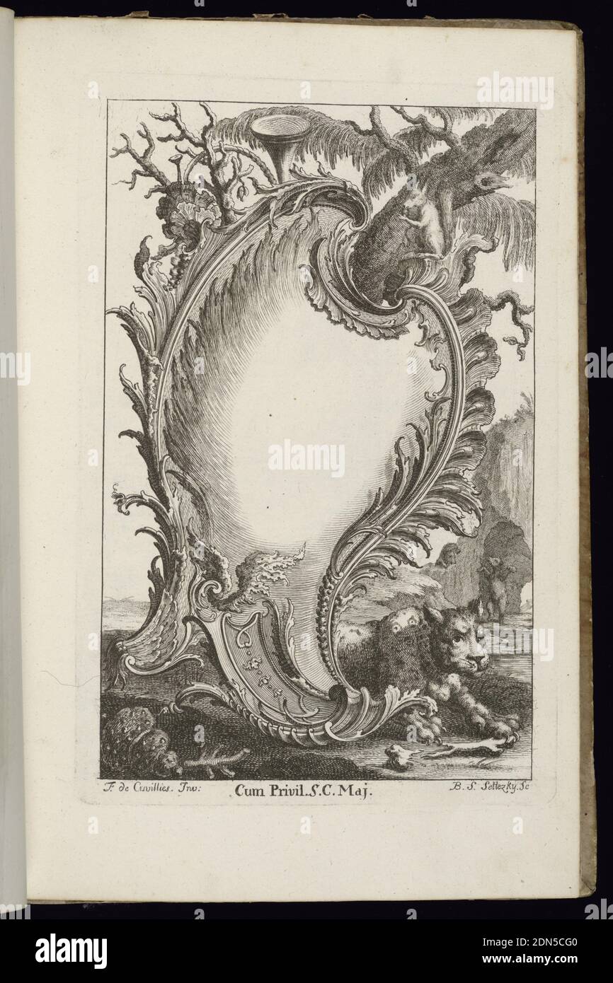Cartouche with Tree, Livre de Cartouches Irréguliers (Book of Irregular ...