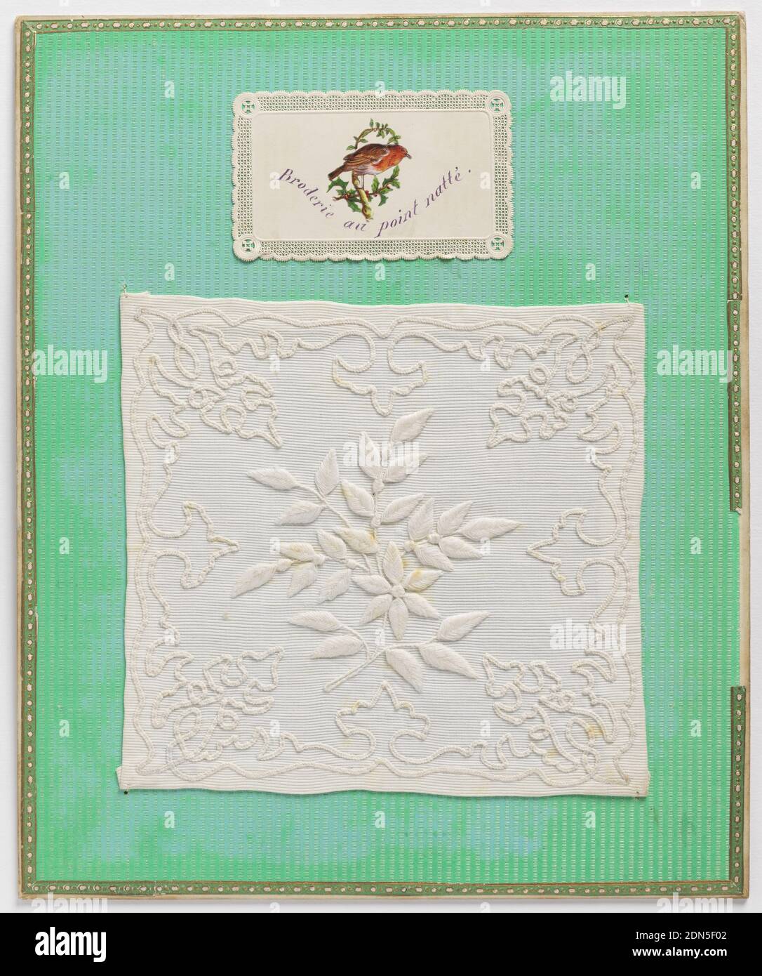 Sewing sample, France, late 19th century, Sewing sample Stock Photo - Alamy