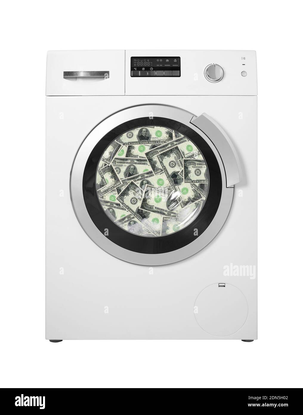 Household appliances - Washing machine to wash dollar banknotes on a ...