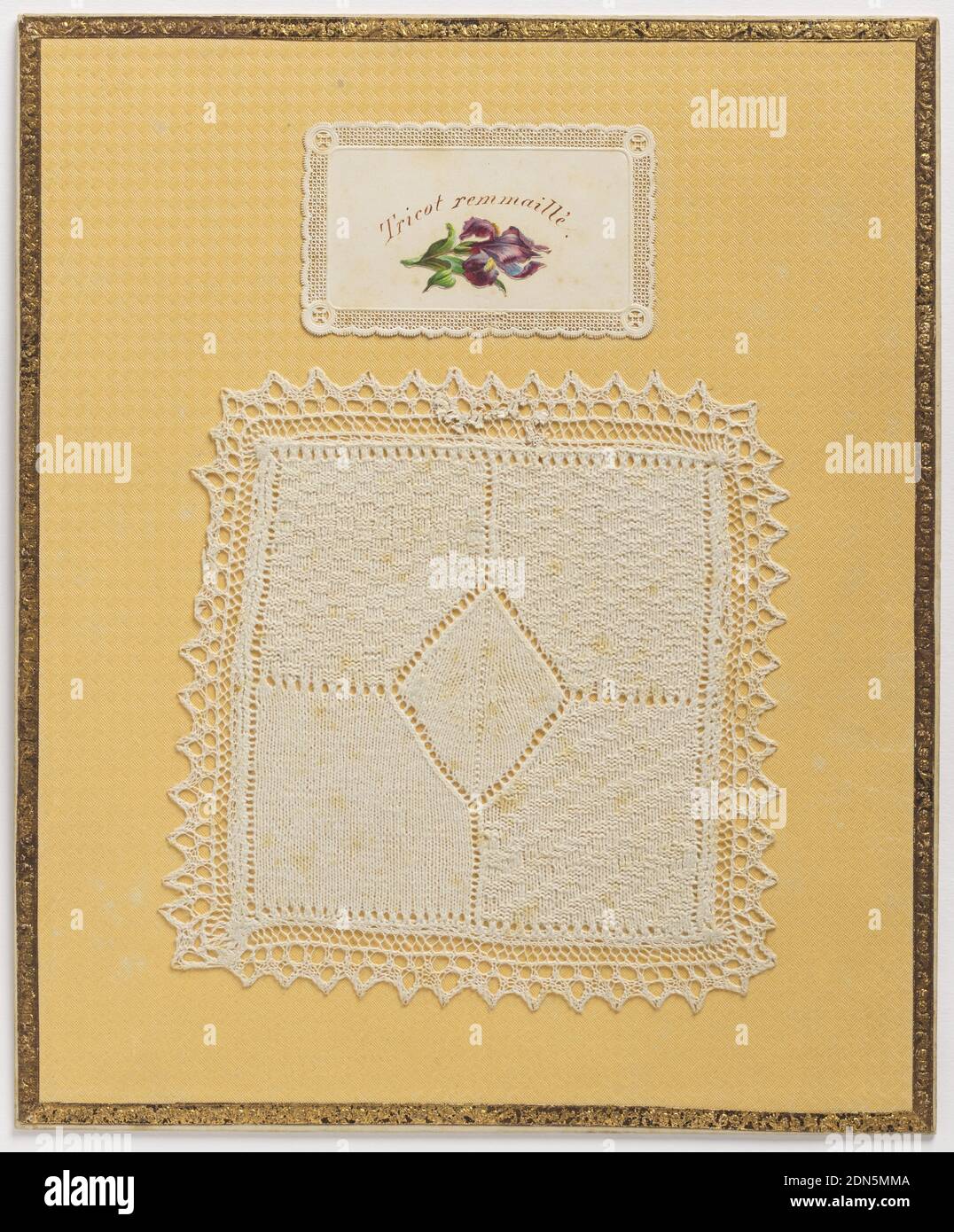 Sewing sample, France, late 19th century, Sewing sample Stock Photo - Alamy